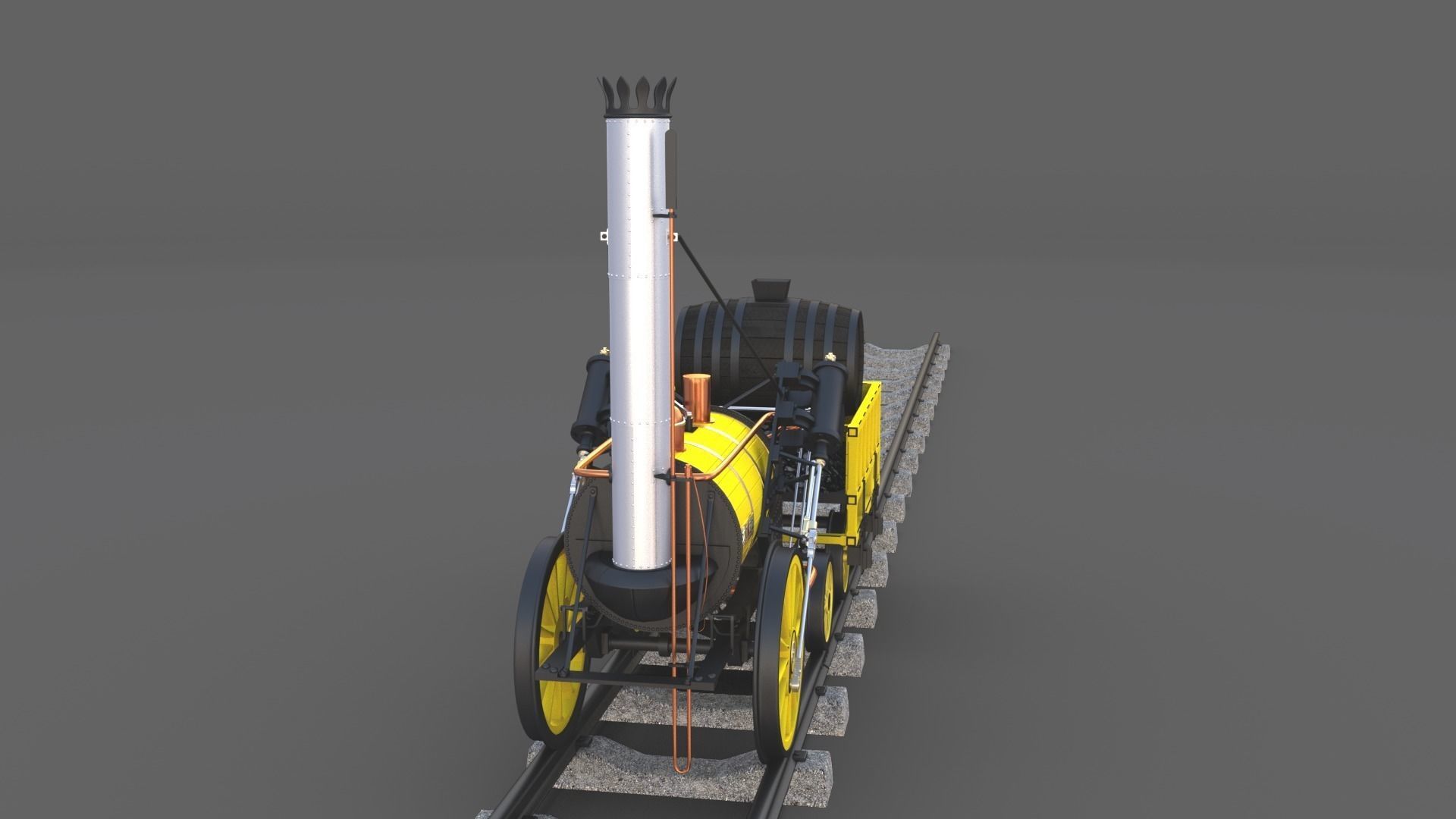 The Stephenson Animated Rocket Locomotive 3D model animated | CGTrader