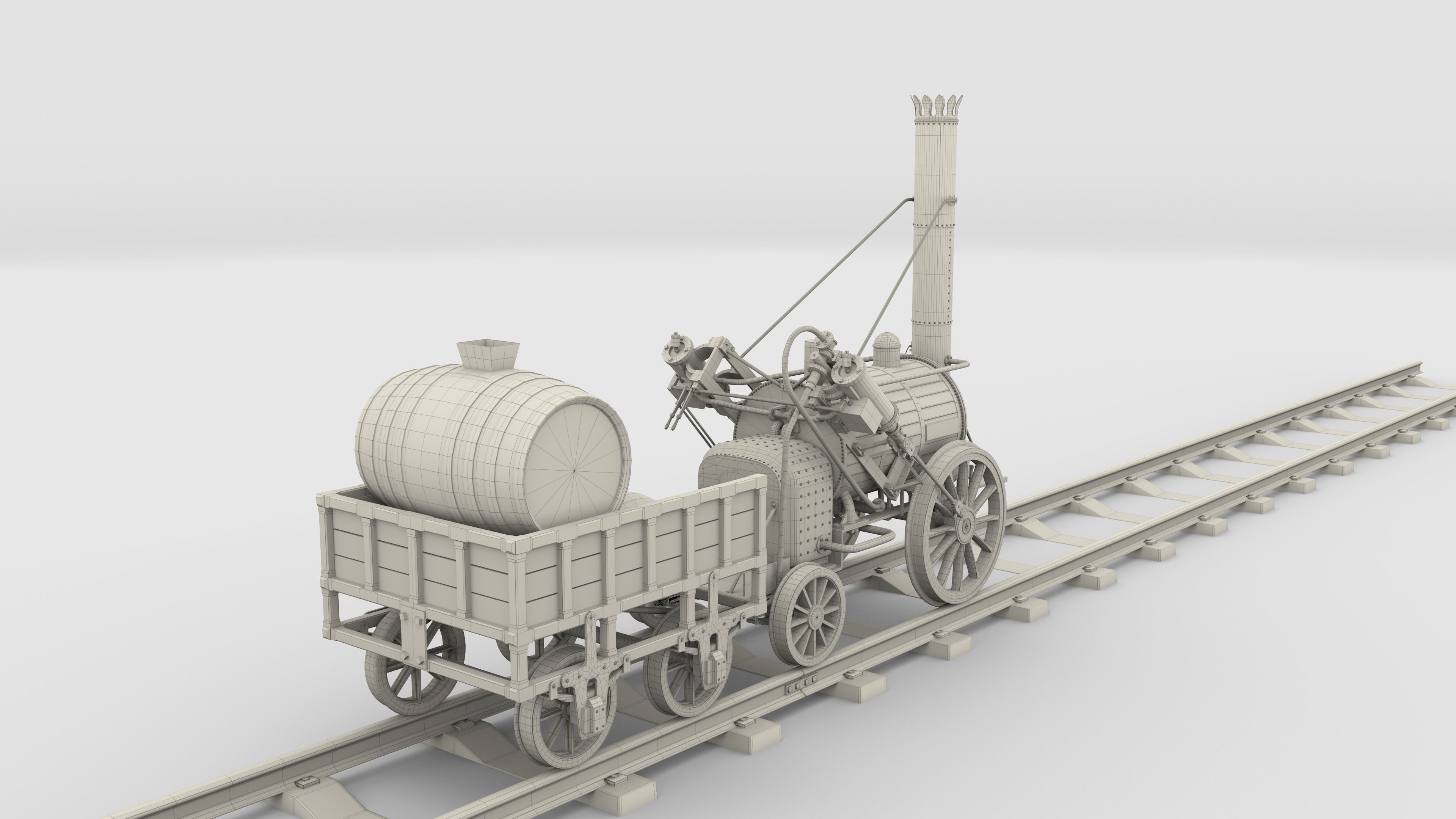 The Stephenson Rocket Locomotive 3D model | CGTrader