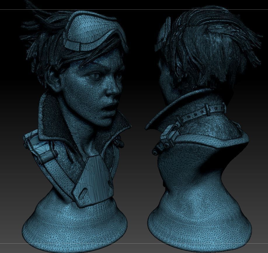 Overwatch Tracer Bust - Fan Art free 3D model 3D printable | CGTrader