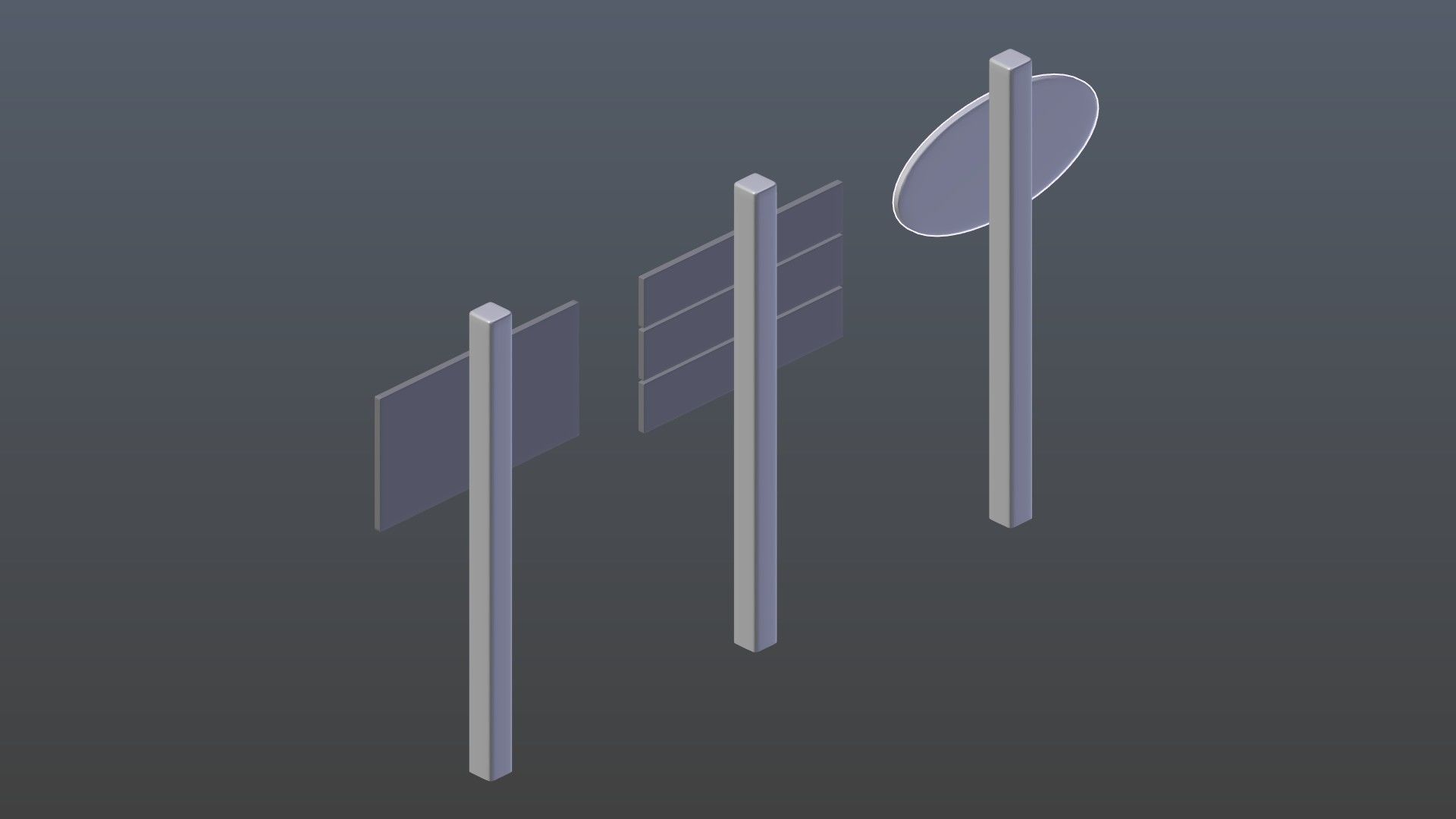 Signboards 3D model | CGTrader