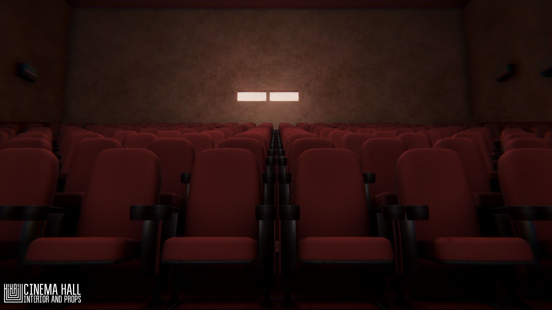 Cinema hall - interior and props 3D model | CGTrader