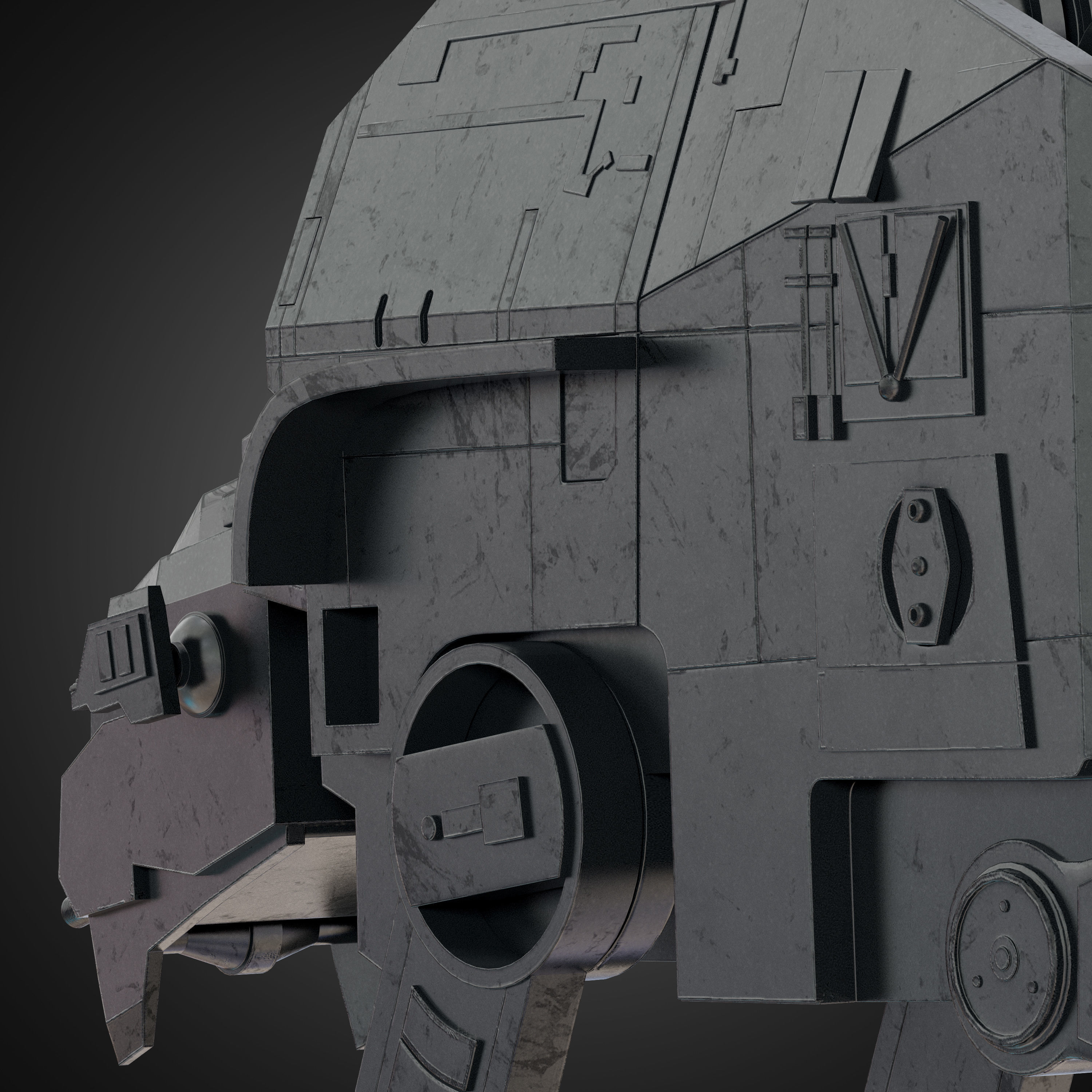 AT-M6 Star Wars All Terrain MegaCaliber Six RIGGED 3D model rigged ...