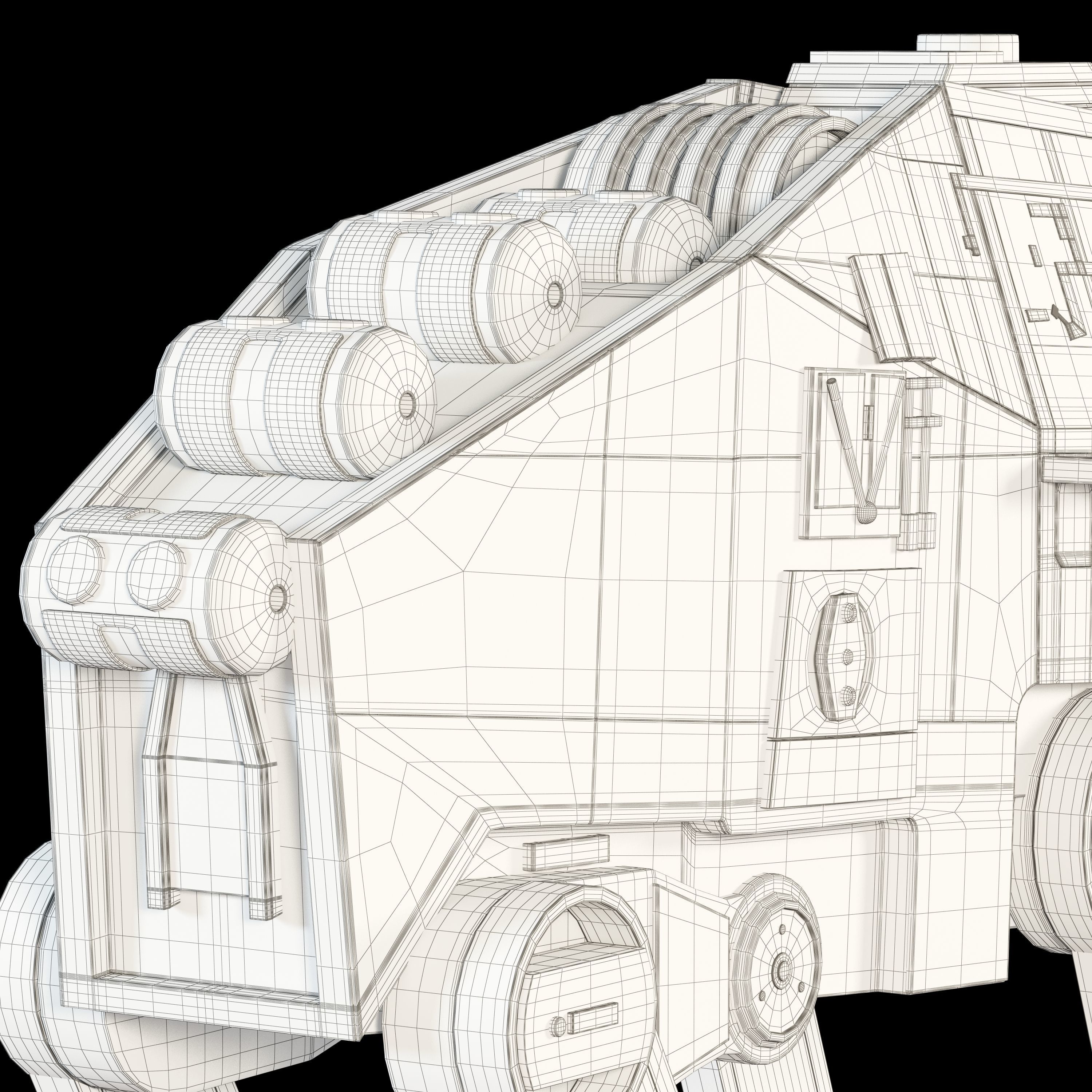 AT-M6 Star Wars All Terrain MegaCaliber Six RIGGED 3D model rigged ...