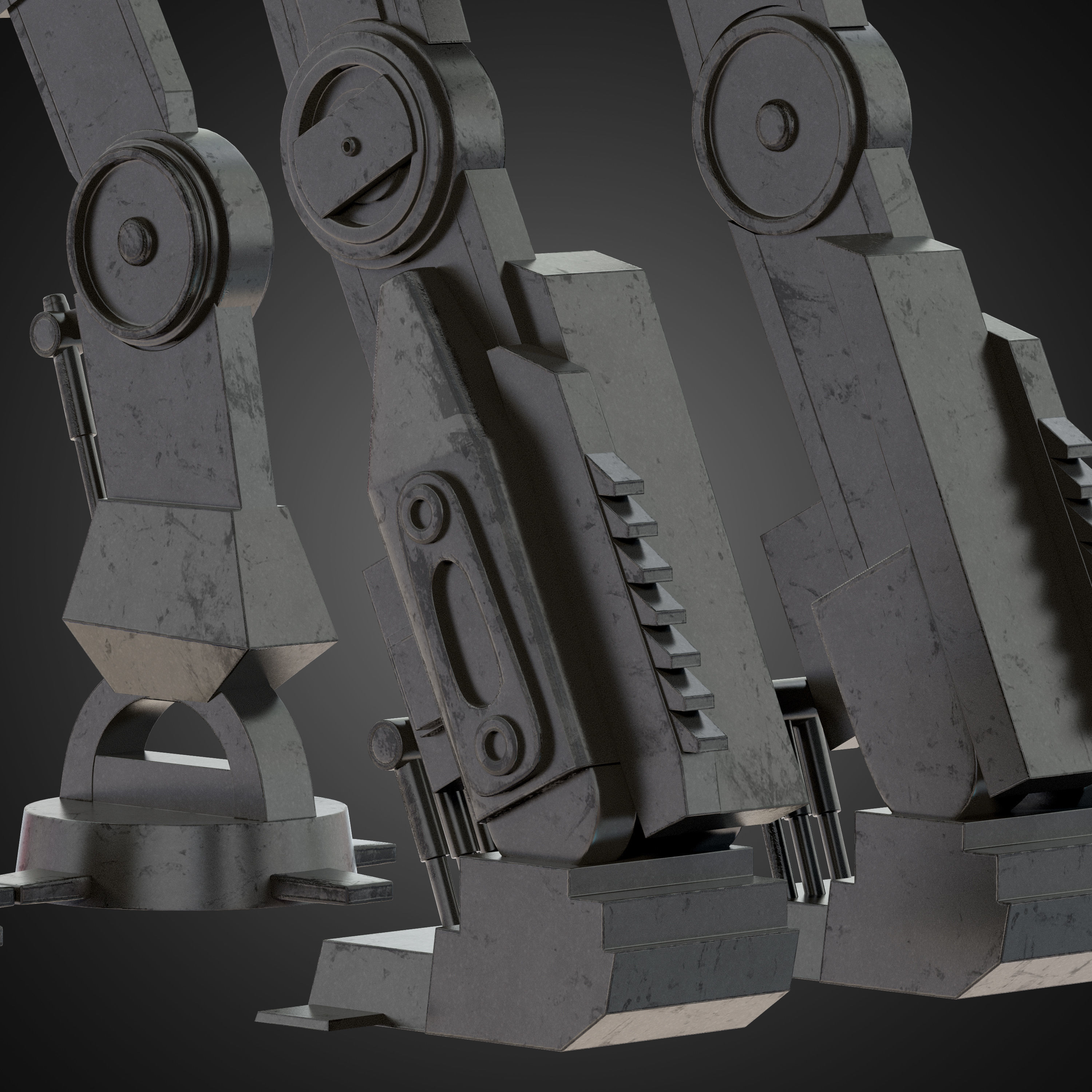 AT-M6 Star Wars All Terrain MegaCaliber Six RIGGED 3D model rigged ...