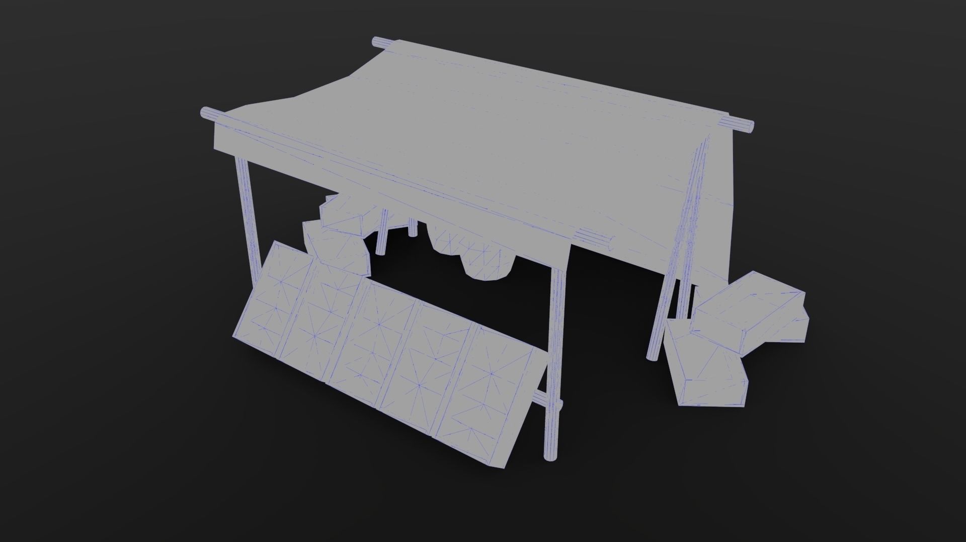3D model Market Stall Set VR / AR / low-poly | CGTrader