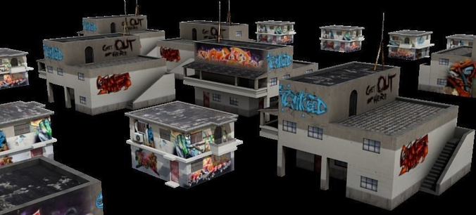 3D model Ghetto House VR / AR / low-poly | CGTrader