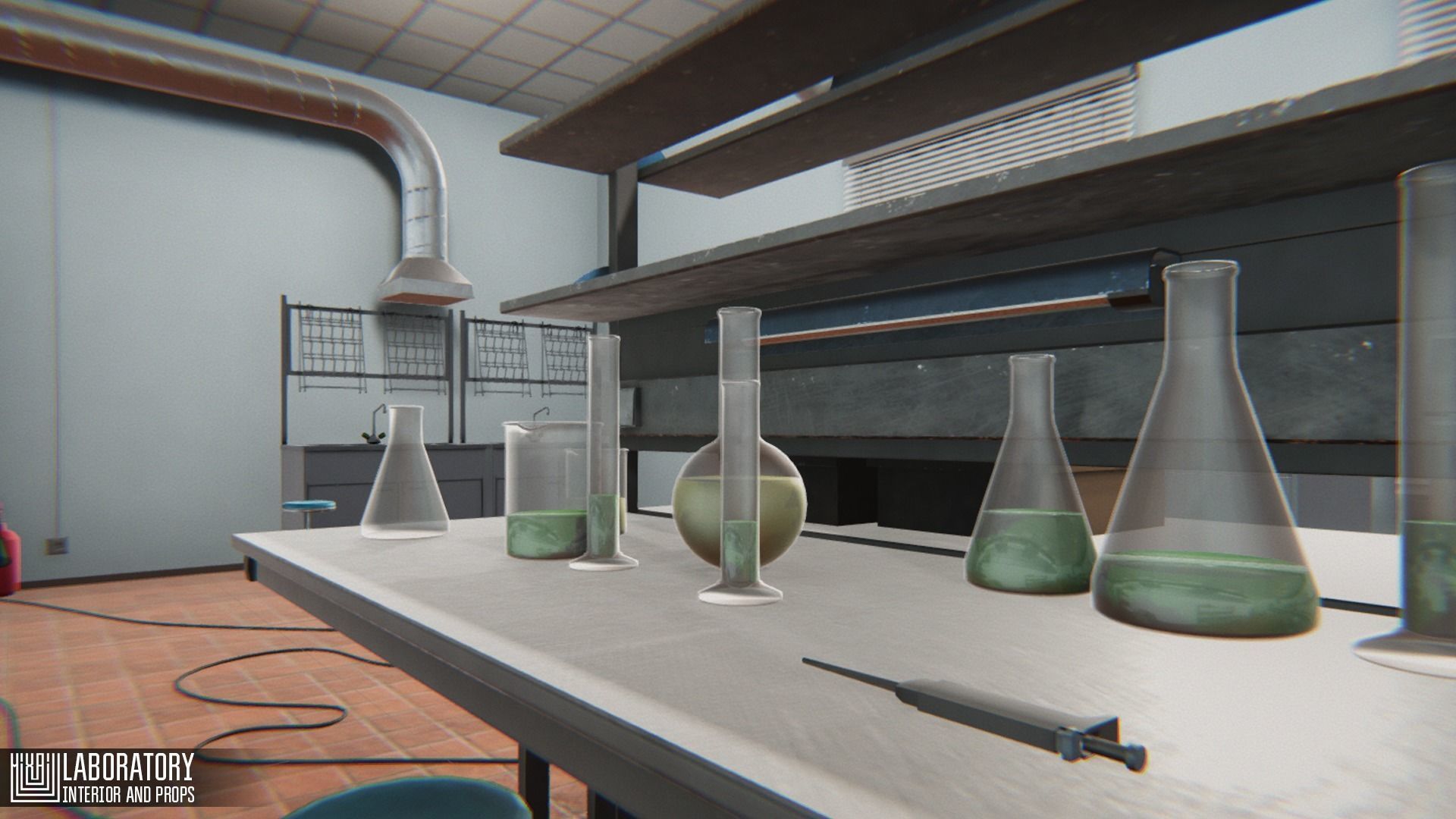 3D model Laboratory - interior and props VR / AR / low-poly | CGTrader