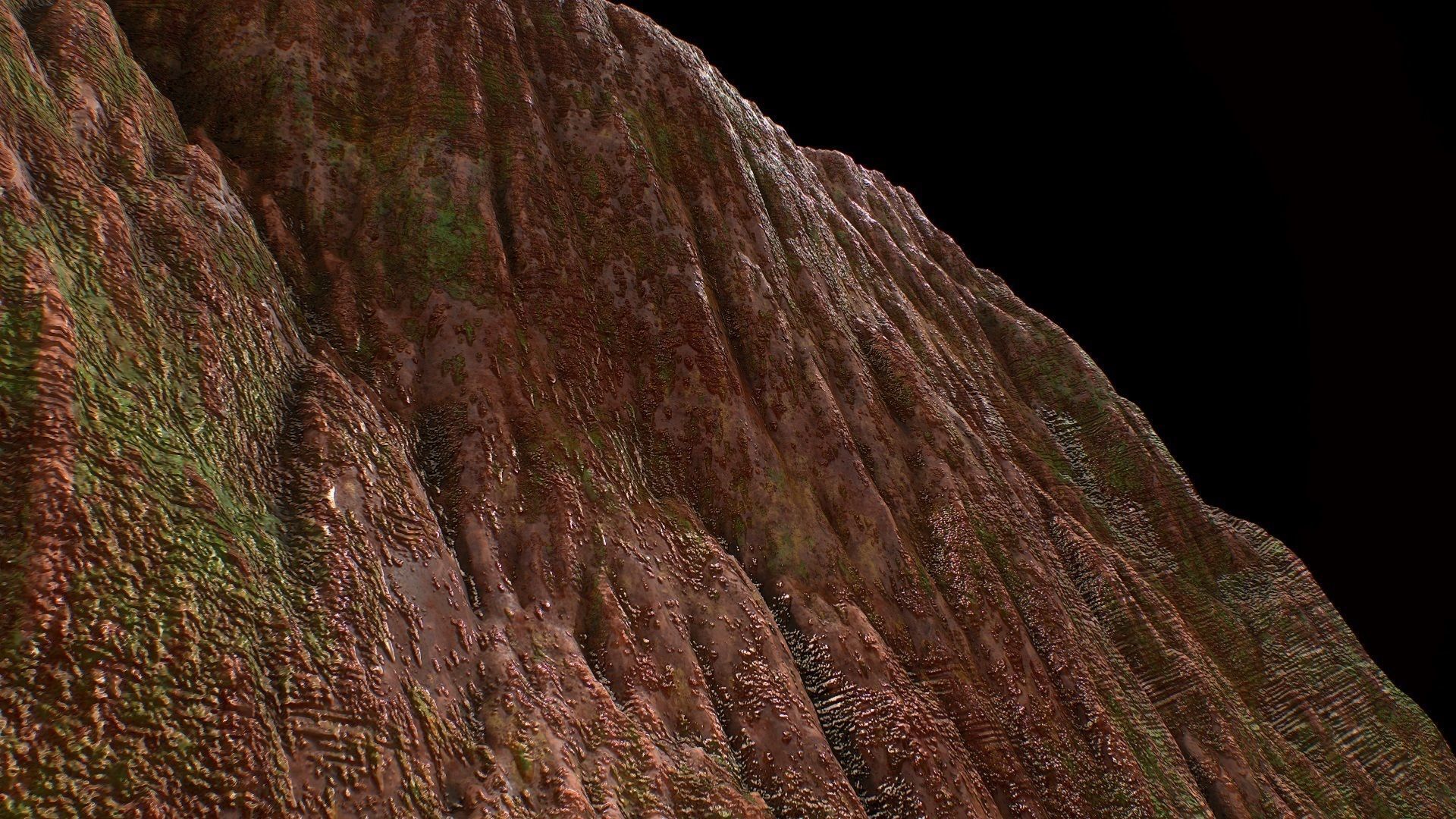 3D model Cliff pattern environment model for real time rendering VR ...