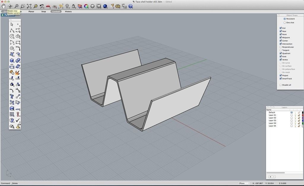 Taco shell holder free 3D model 3D printable | CGTrader