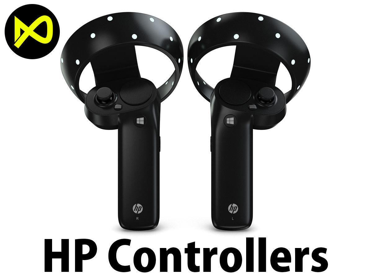 HP Windows Virtual Reality Mixed Controllers 3D | CGTrader