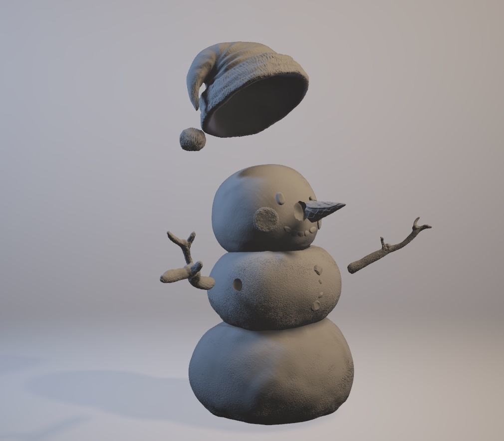 Snowman 3D model 3D printable | CGTrader