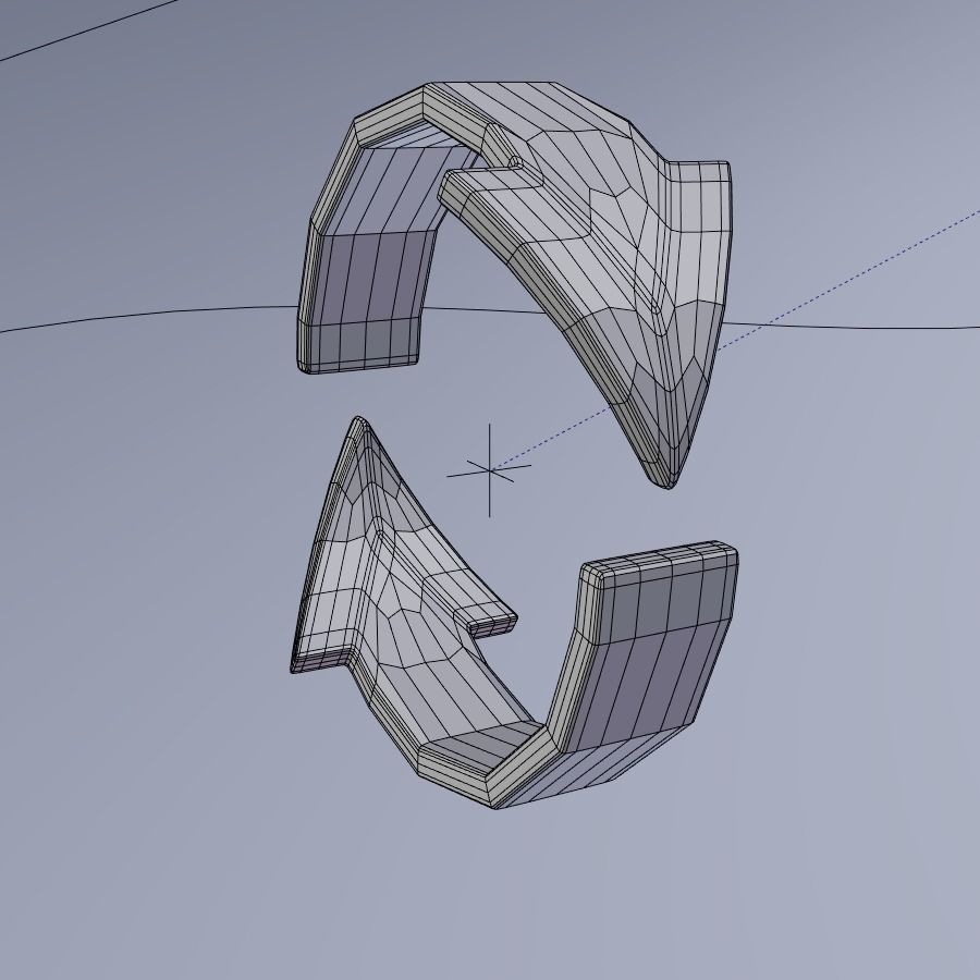 3D model Half loop arrow VR / AR / low-poly | CGTrader