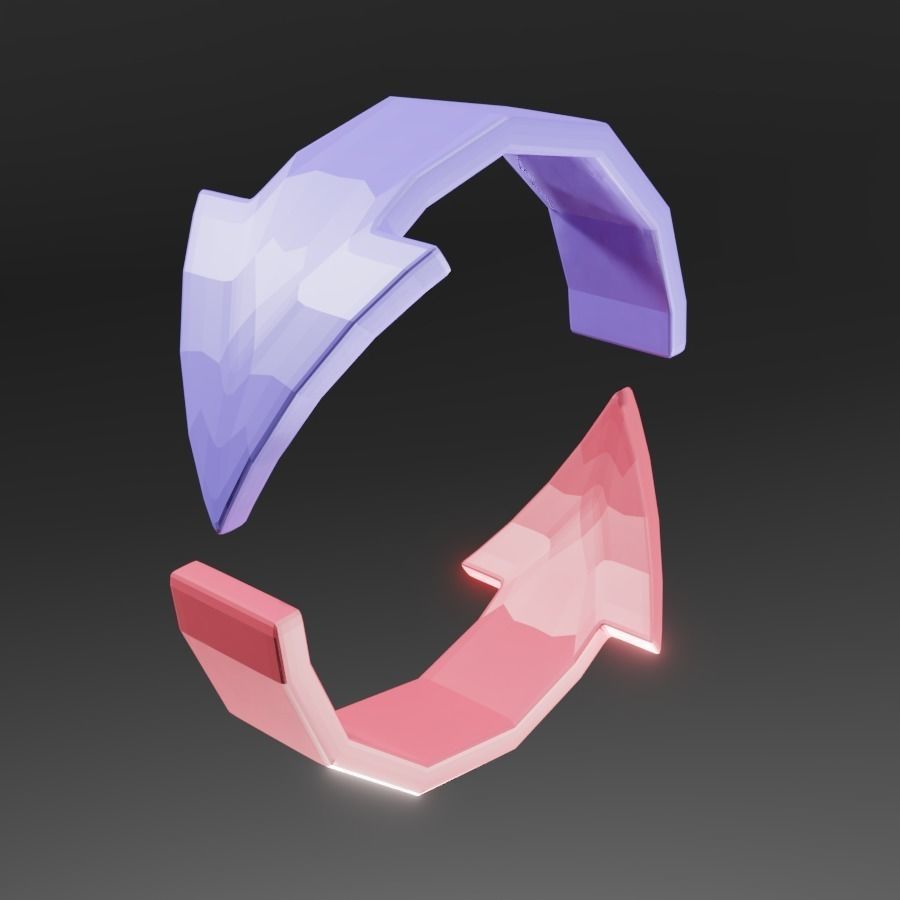 3D model Half loop arrow VR / AR / low-poly | CGTrader