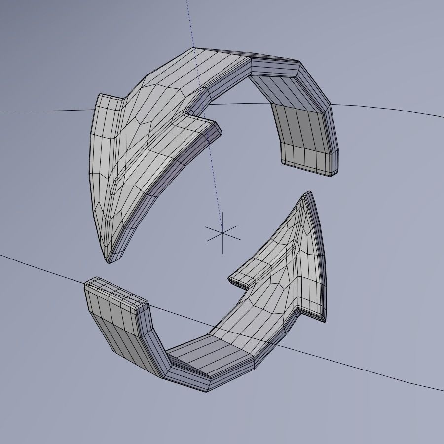 3D model Half loop arrow VR / AR / low-poly | CGTrader