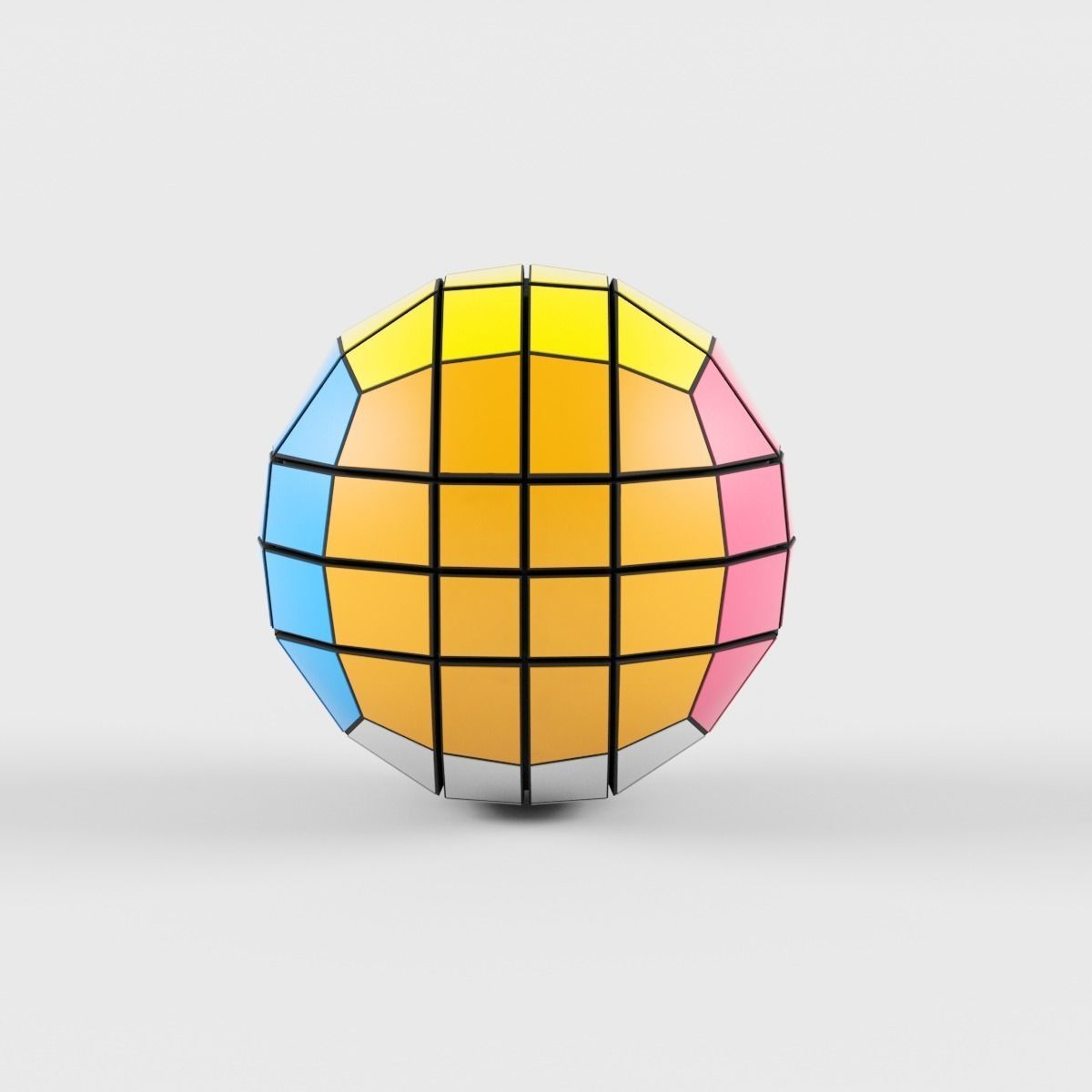 Rubiks cube 4x4x4 ball 3D model | CGTrader
