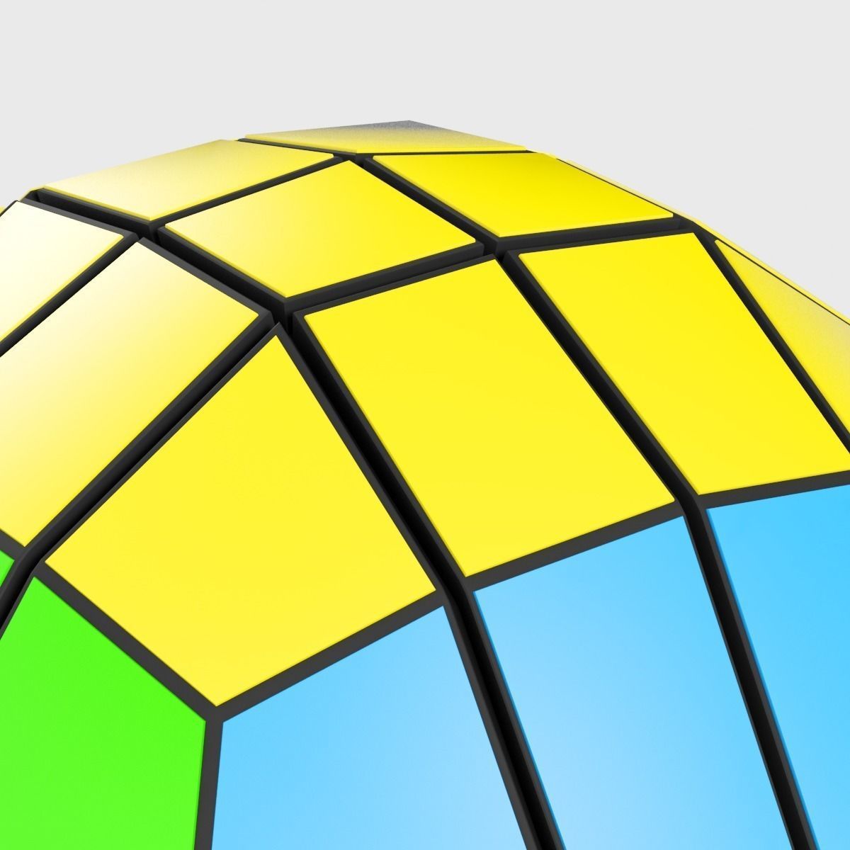 Rubiks cube 4x4x4 ball 3D model | CGTrader