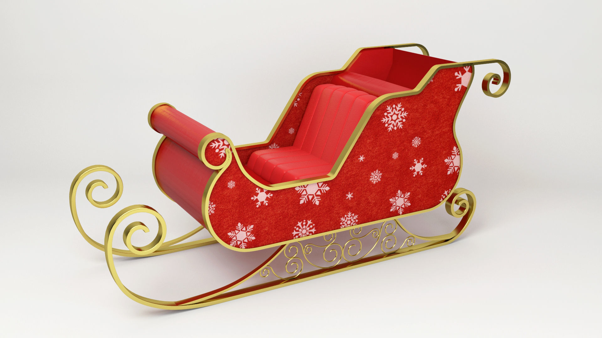Santa Claus Sled - Christmas Sled - 3D model | CGTrader
