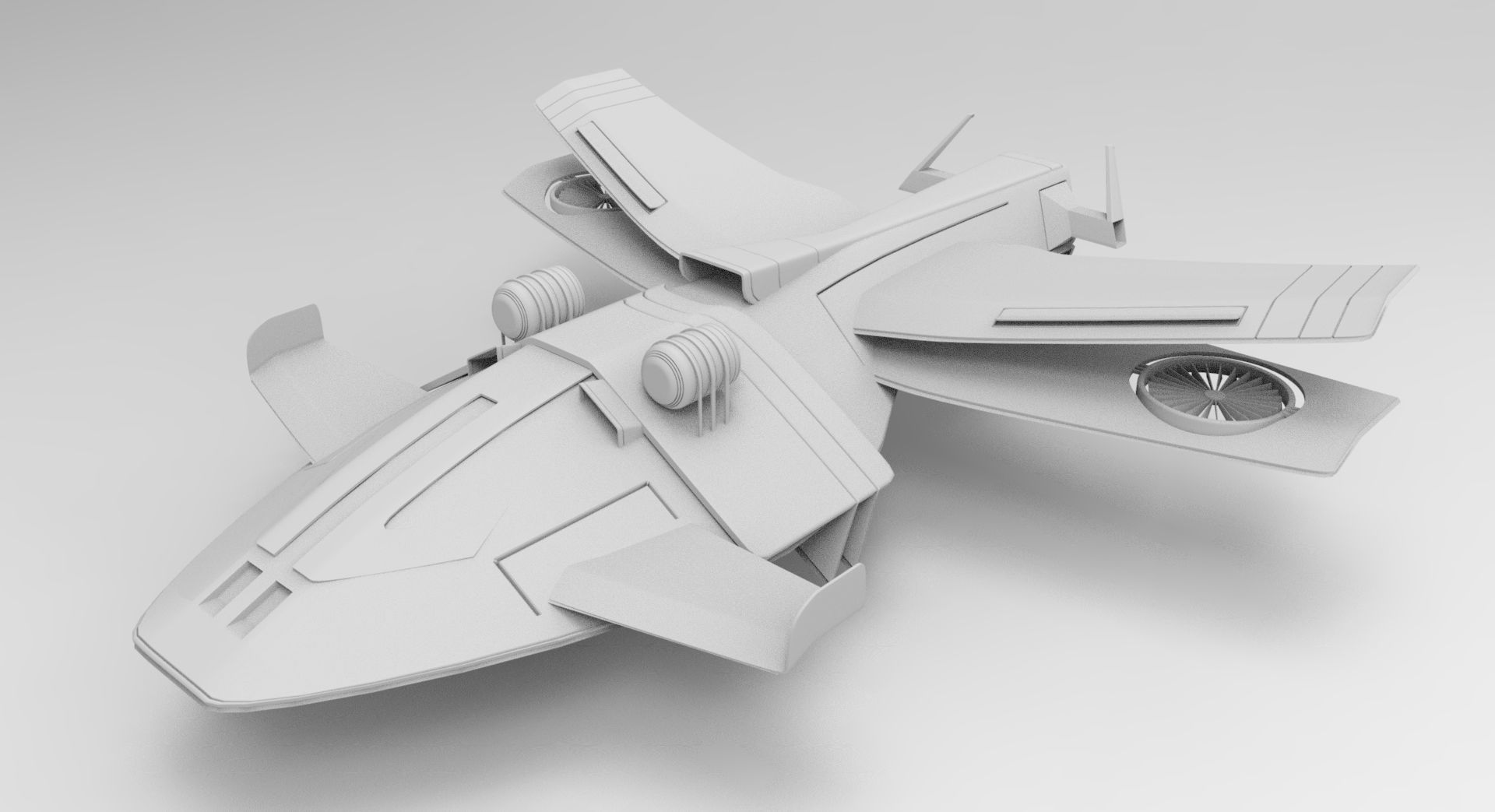 space jet 3D model | CGTrader