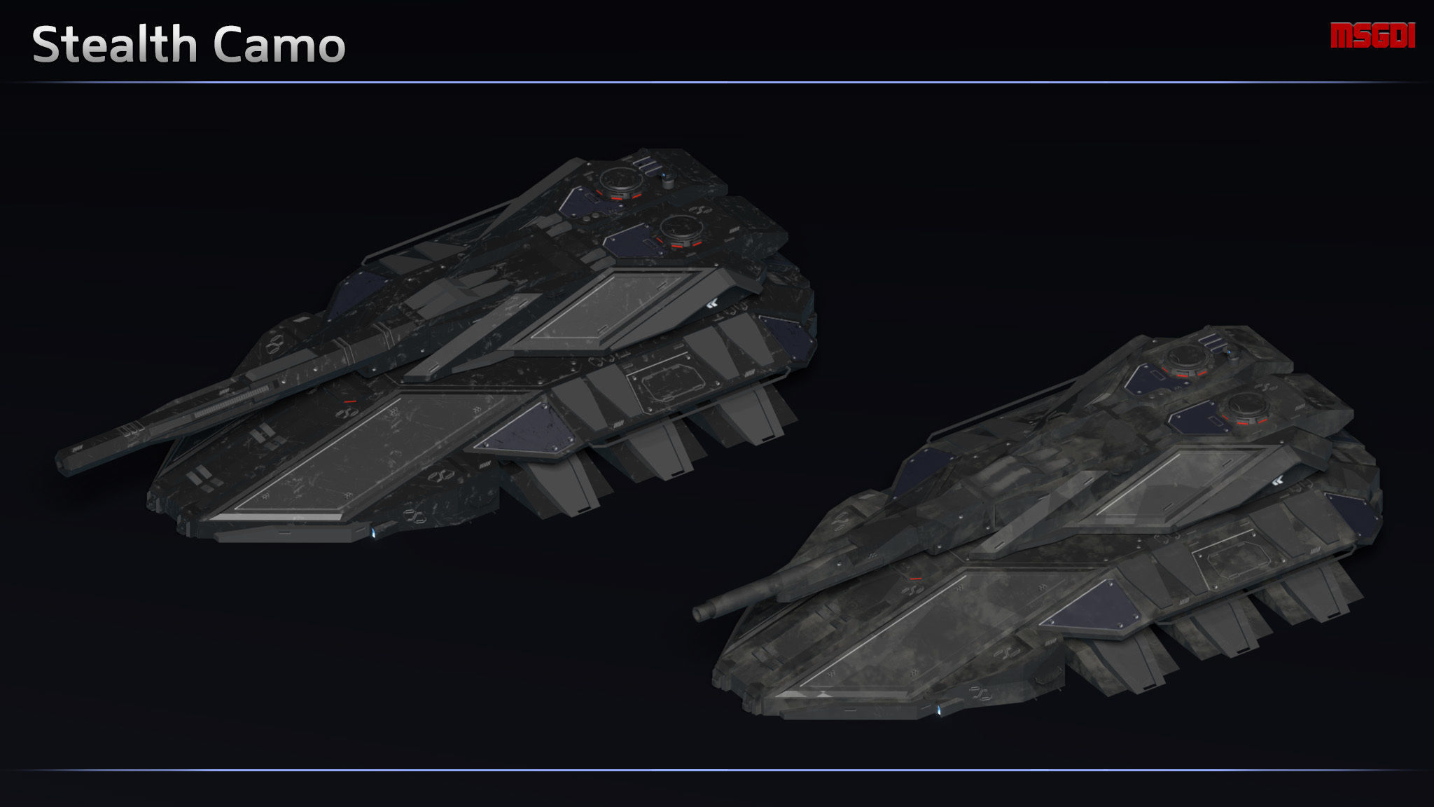 3D model Scifi Ghost Medium Stealth Antigrav Tank VR / AR / low-poly ...