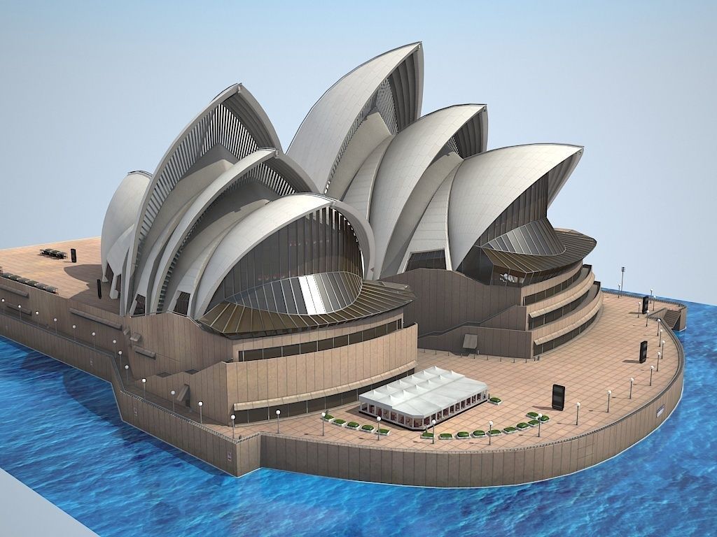Sydney Opera House 3D Model MAX OBJ 3DS FBX C4D LWO LW LWS - CGTrader.com