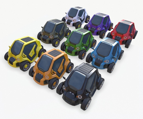 3D model Cyberpunk Minicar VR / AR / low-poly | CGTrader