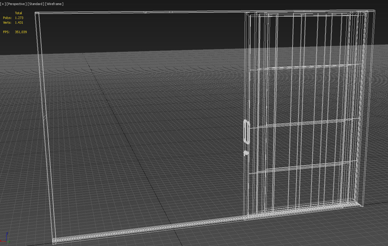 Sliding glass door and frame 3D model | CGTrader