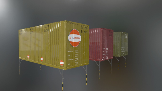 3D model Container package VR / AR / low-poly | CGTrader