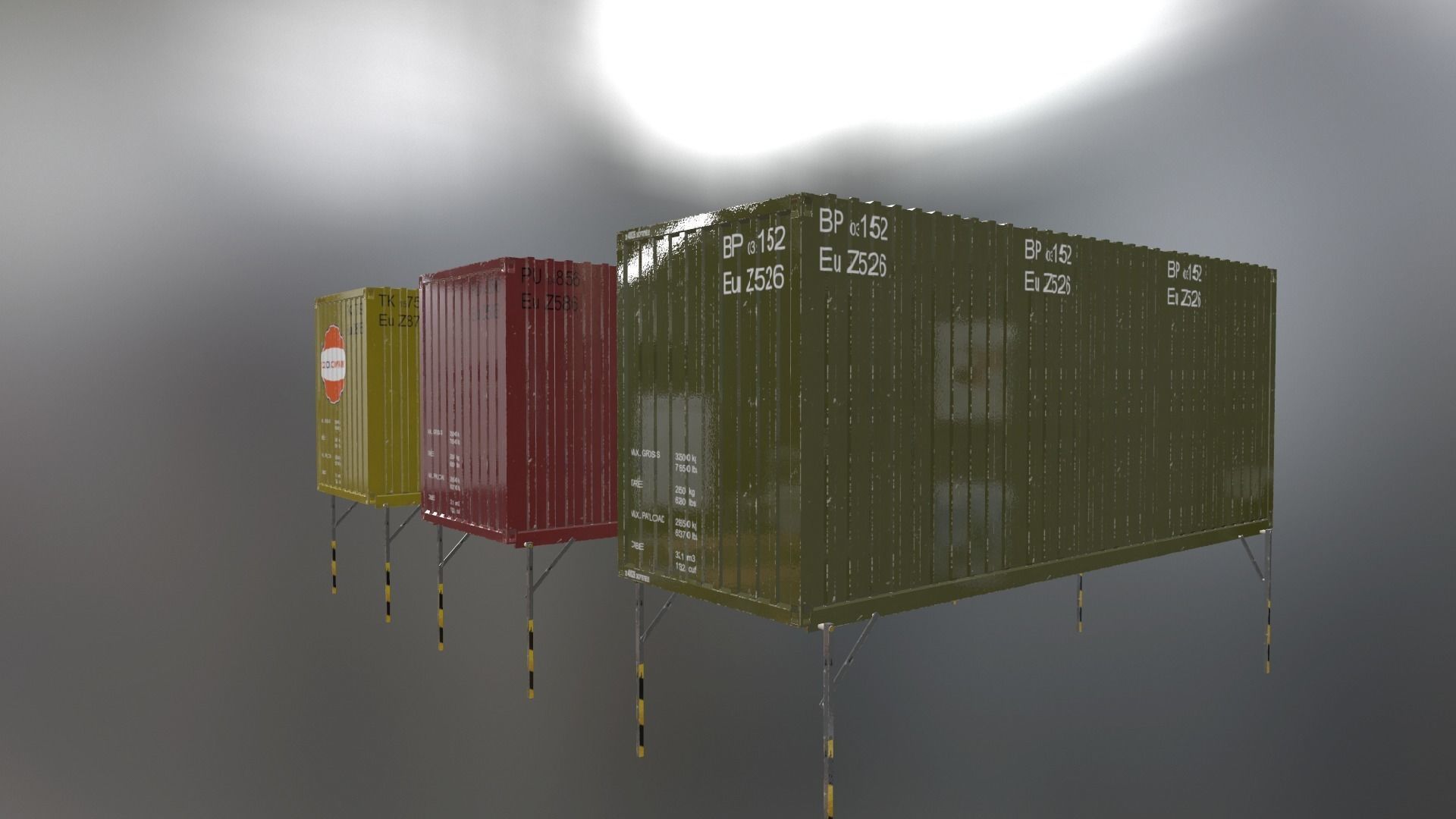 3D model Container package VR / AR / low-poly | CGTrader