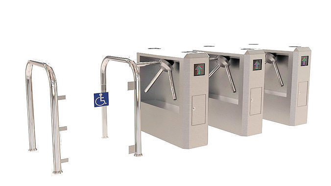Entrance Security Barrier Turnstile Gate 3D model | CGTrader