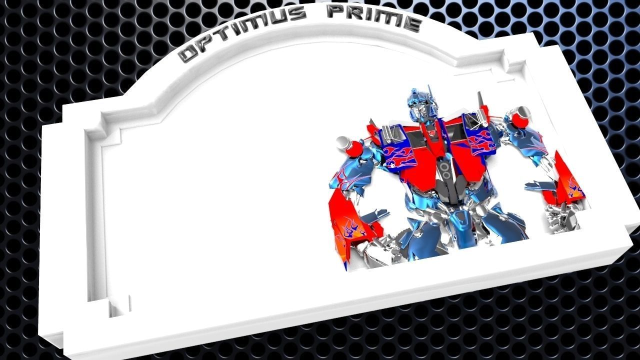 Optimus Prime Bedroom Door Sign Template - 2 versions 3D model 3D ...