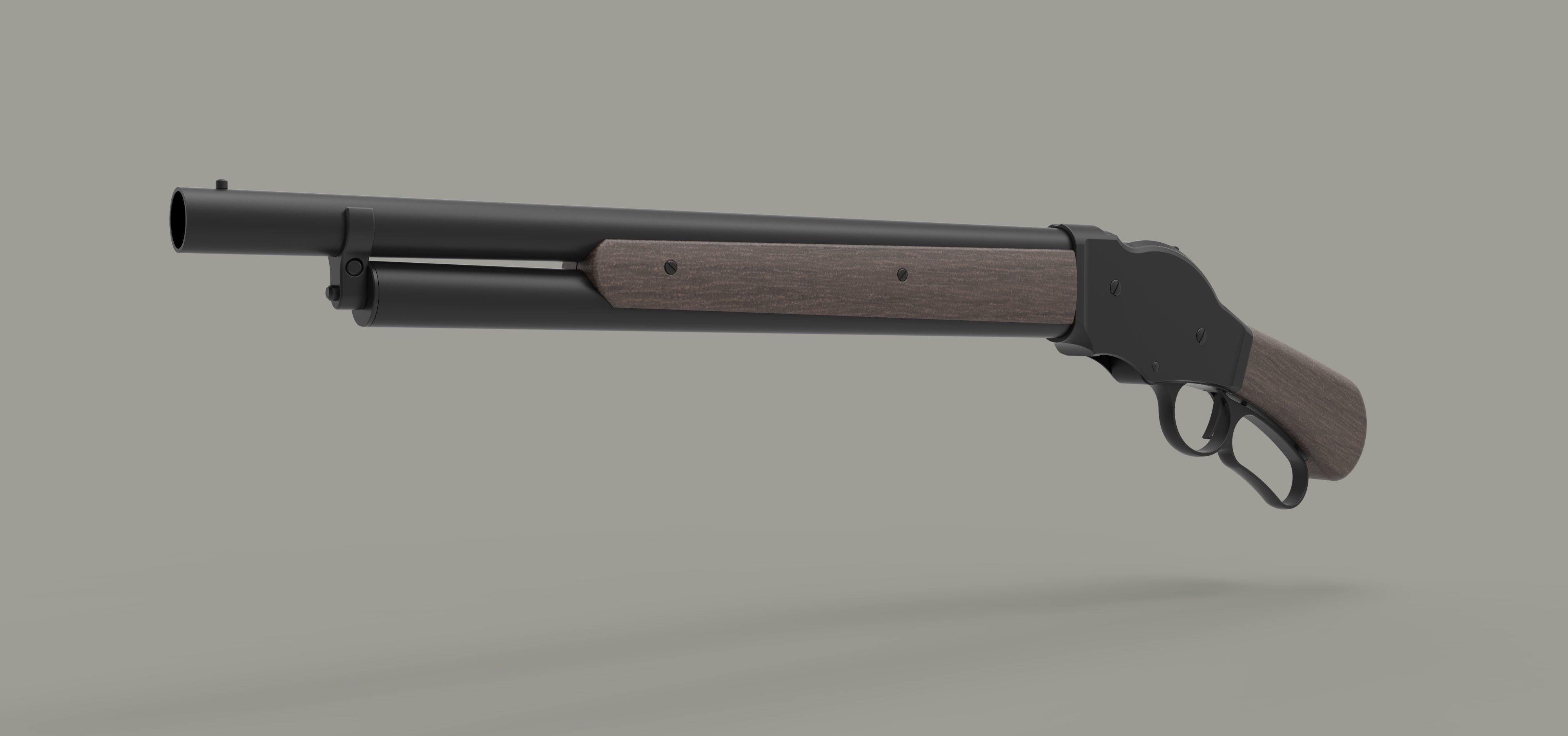 Winchester Shotgun Model 1887 3d Model Cgtrader