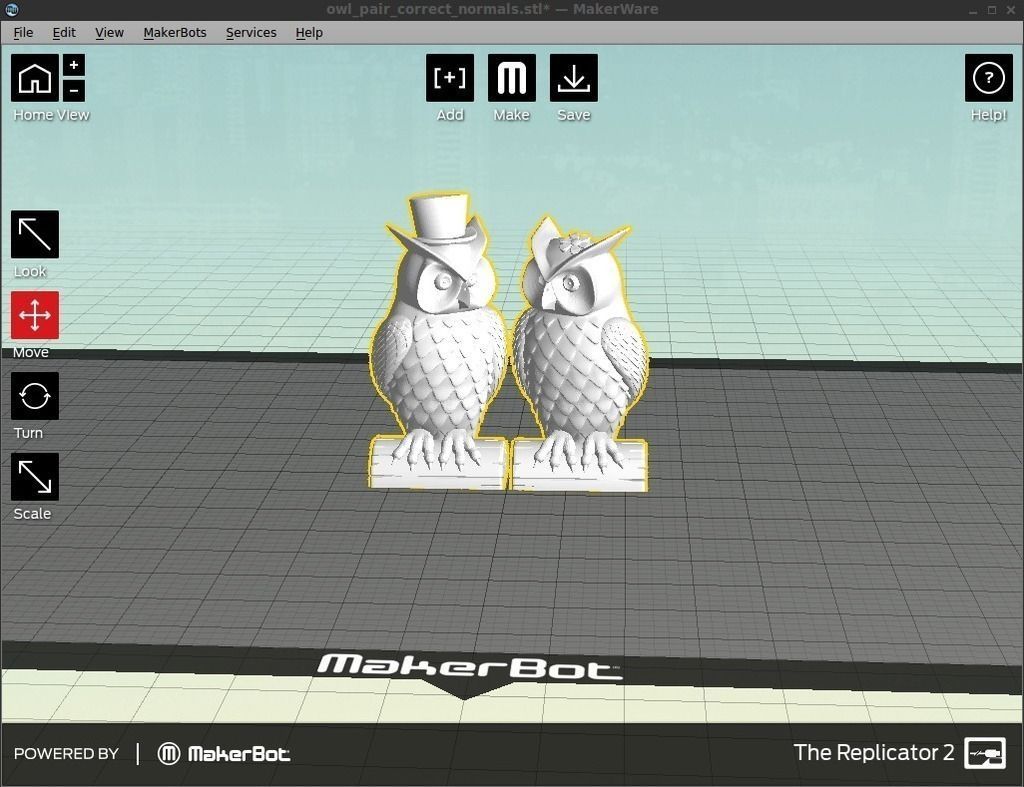 His and Her Owls MakerWare-friendly free 3D model 3D printable | CGTrader