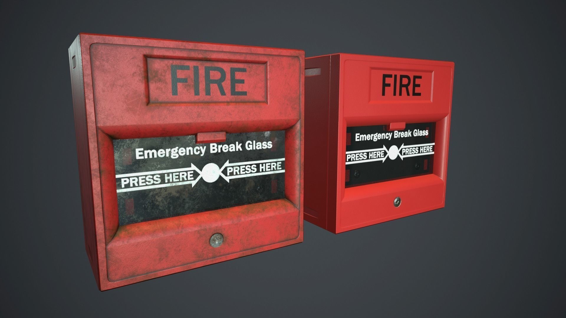 3D model Fire Alarm Button PBR Game Ready VR / AR / low-poly | CGTrader