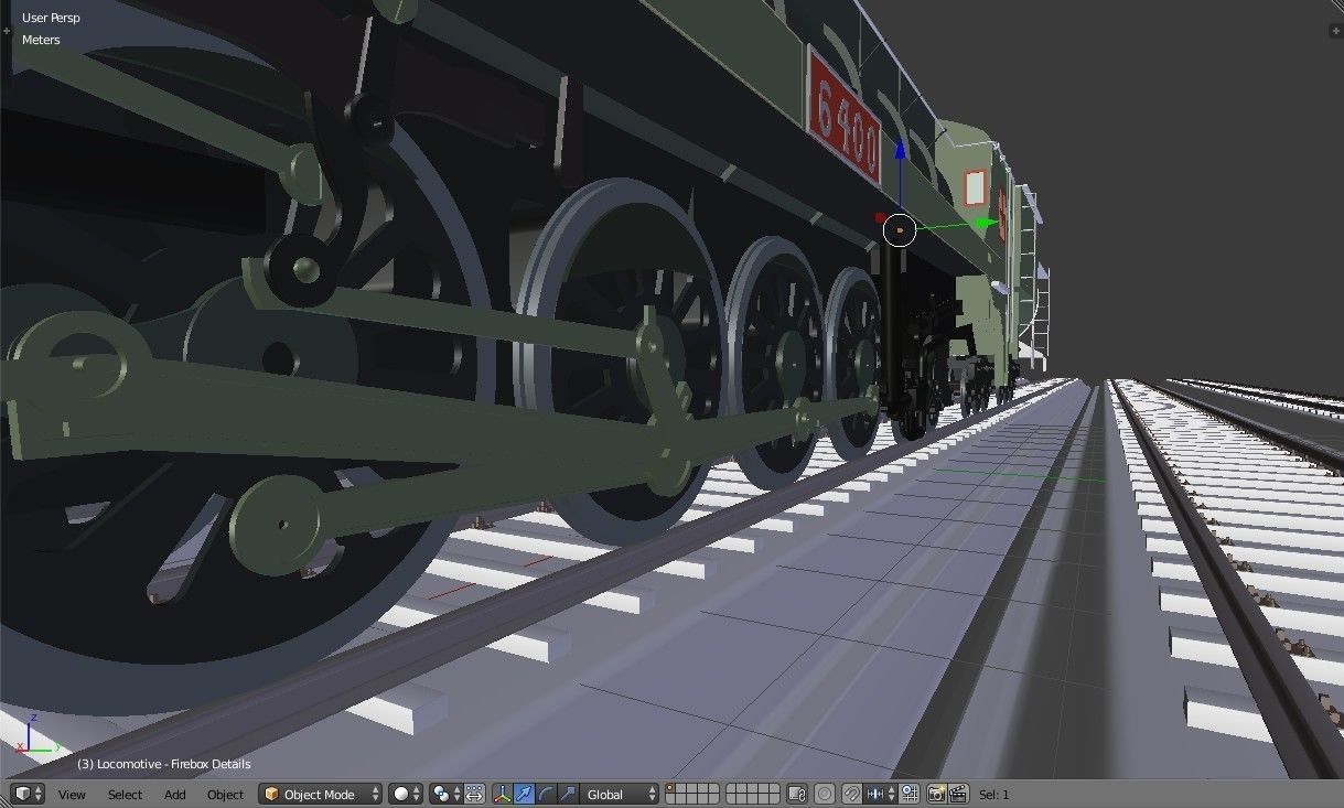 Streamlined Steam Locomotive and Tender - Vintage Train 3D model | CGTrader