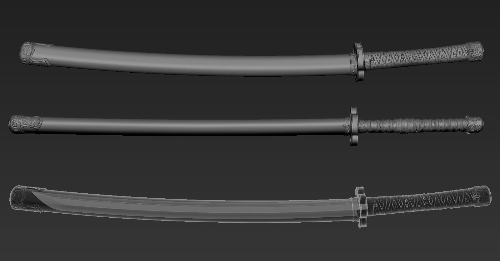 katana 01 free 3D model 3D printable | CGTrader