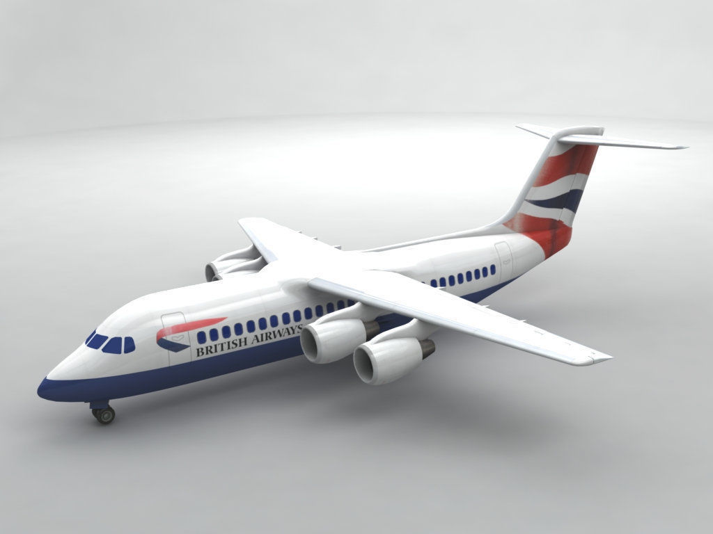 Avro RJ-100 - British Airways 3D model | CGTrader