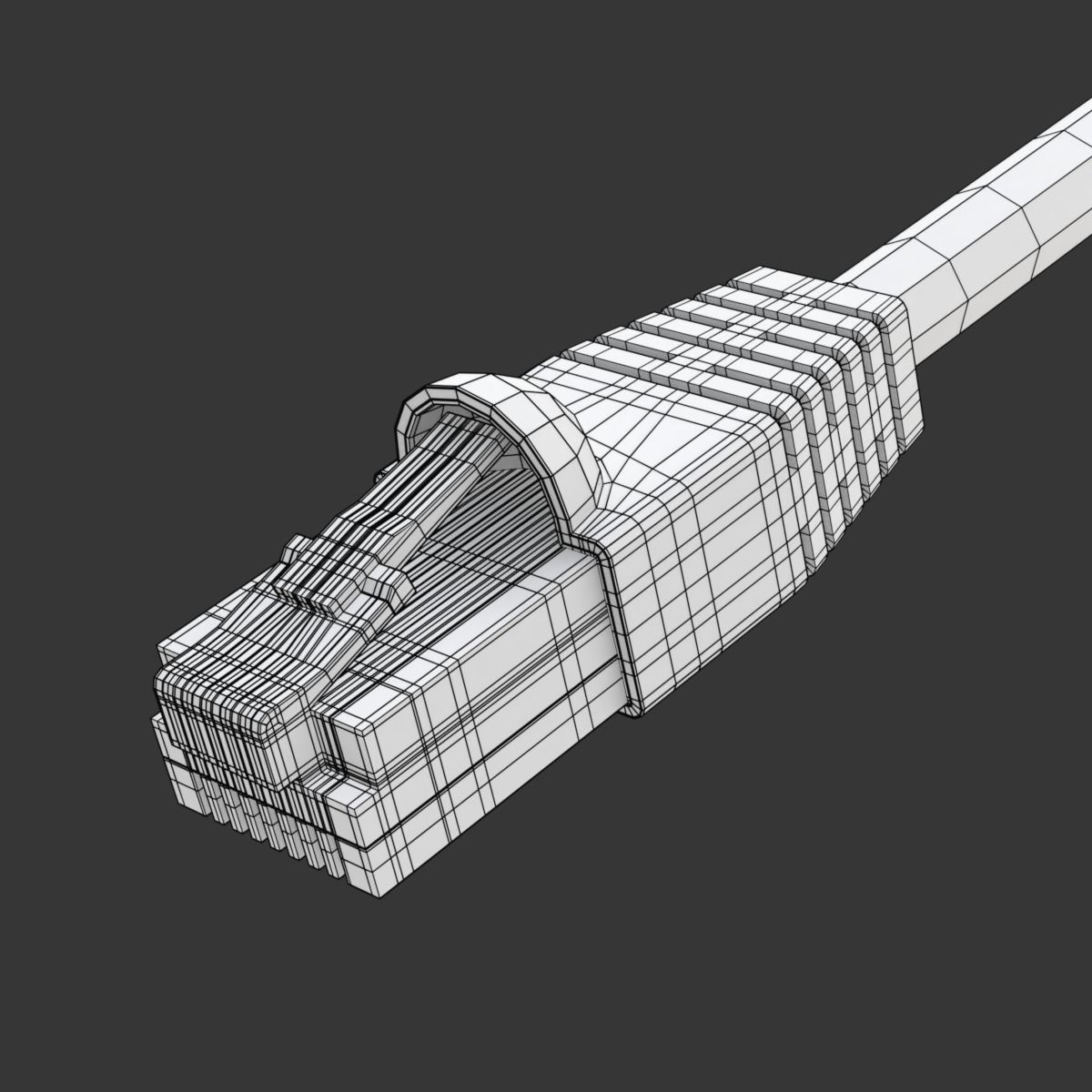 Ethernet RJ-45 Plug 3D model | CGTrader