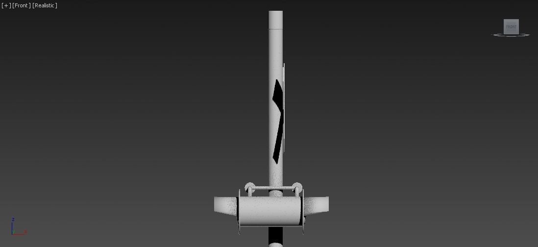 Level crossing - Railroad crossing with lights US Railway 3D model ...