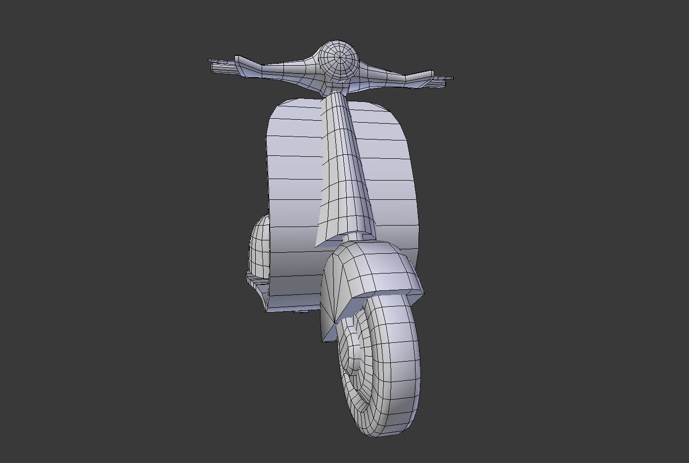 3D model Cartoon scooter moped with animation VR / AR / low-poly rigged ...