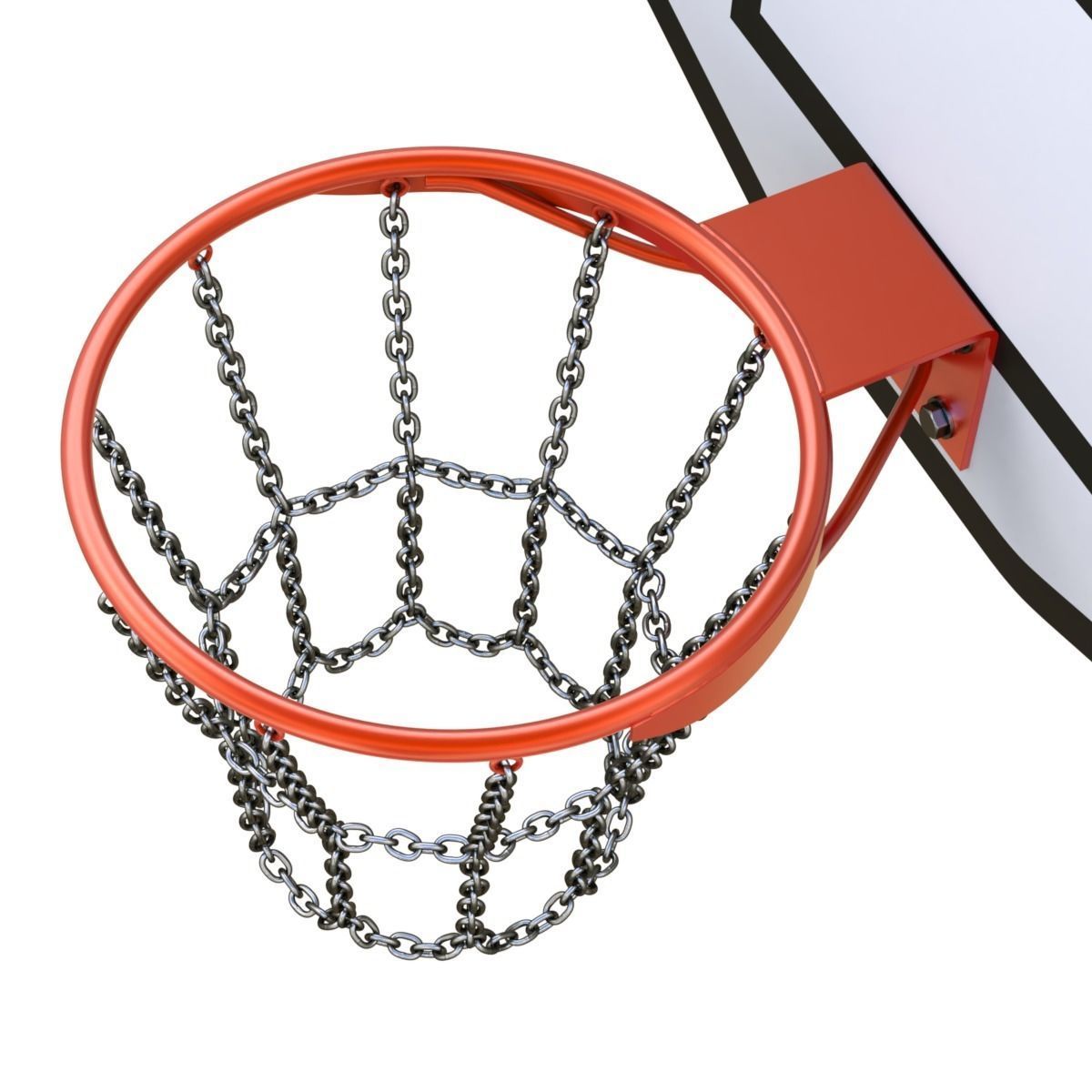 Basketball Hoop With Chain Net 3D model | CGTrader