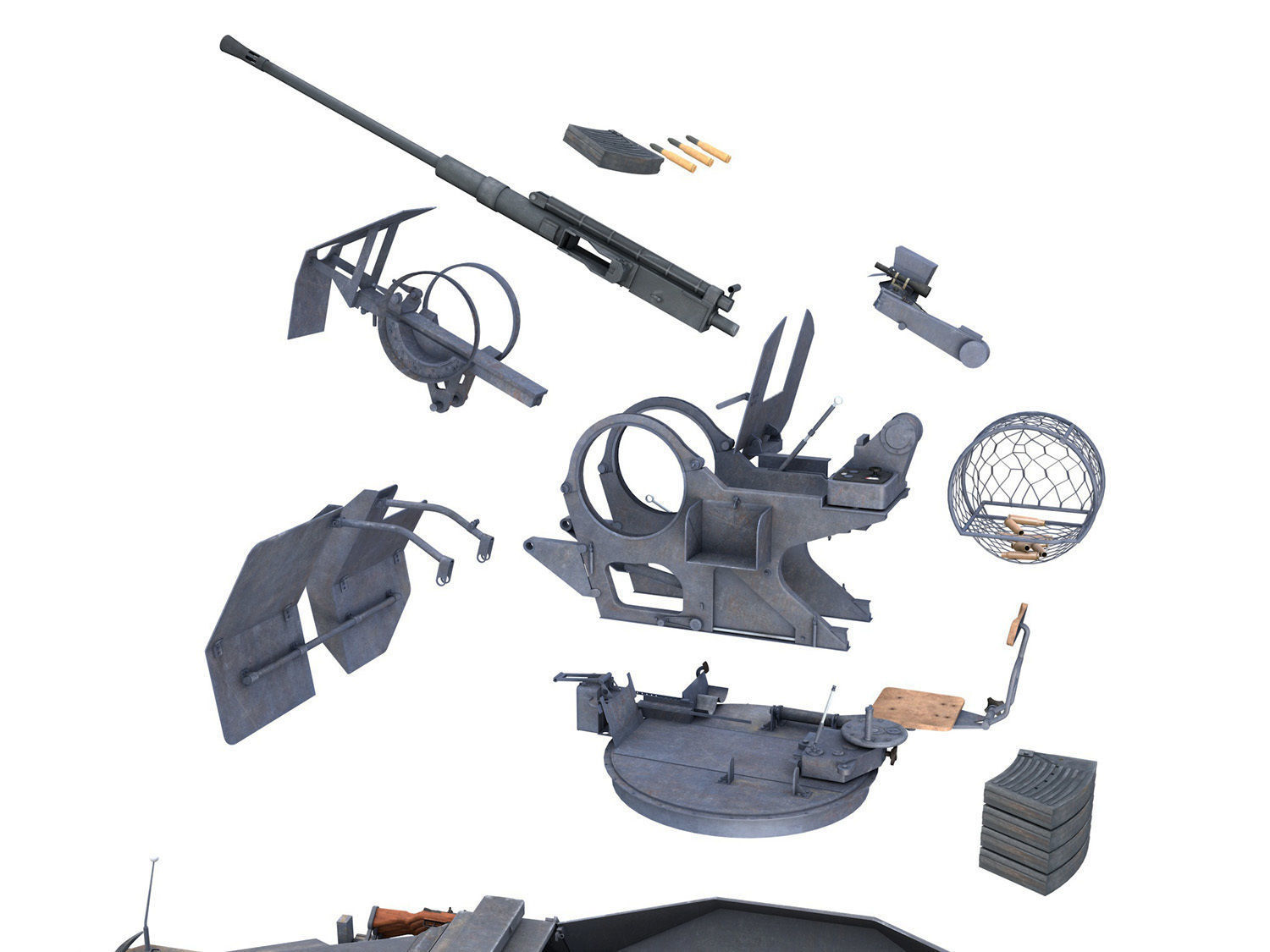 SDKFZ 251 Ausf C - Hanomag Anti-aircraft vehicle - FRHG 3D model | CGTrader