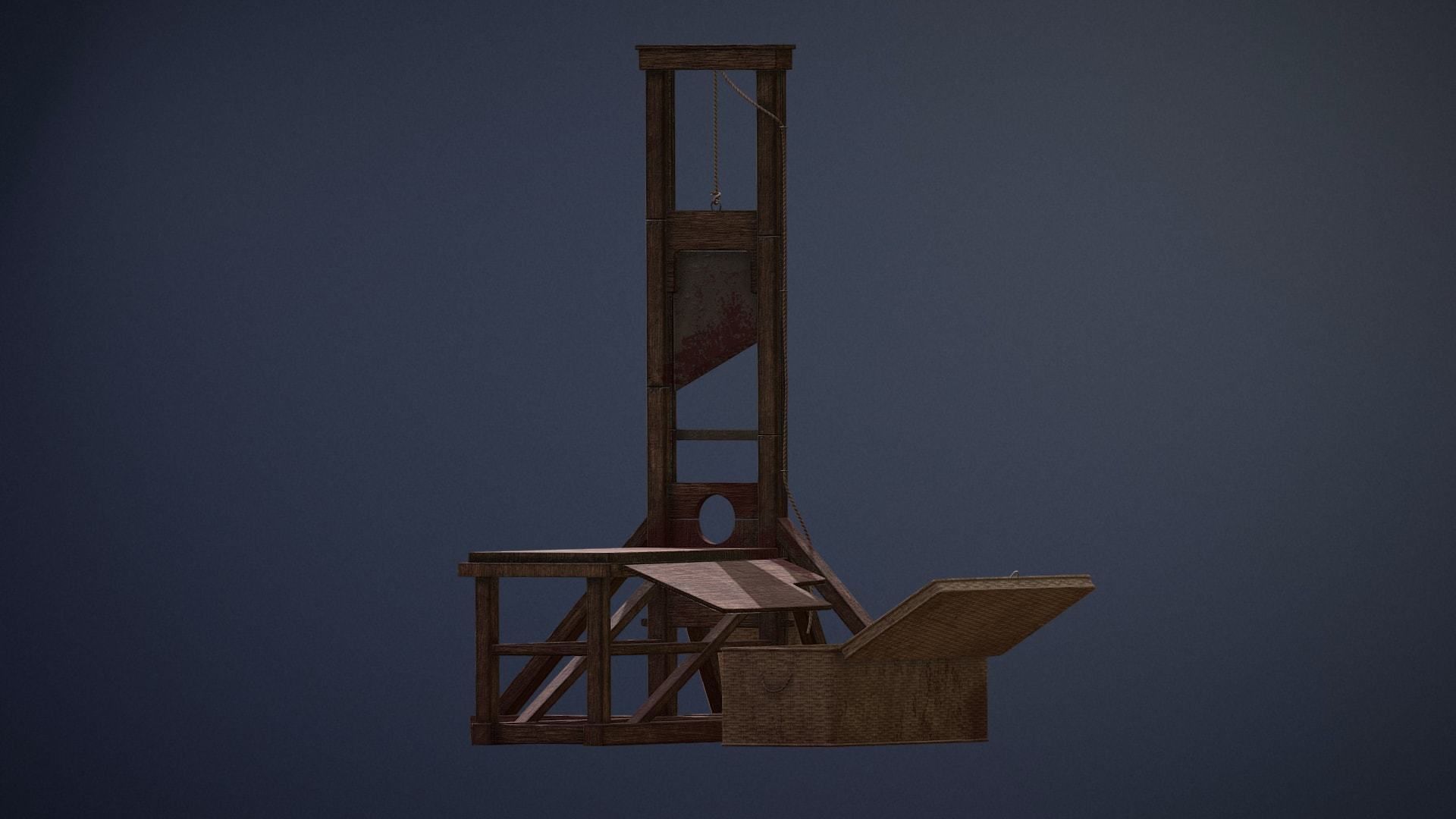Guillotine game-ready asset free VR / AR / low-poly 3D model | CGTrader