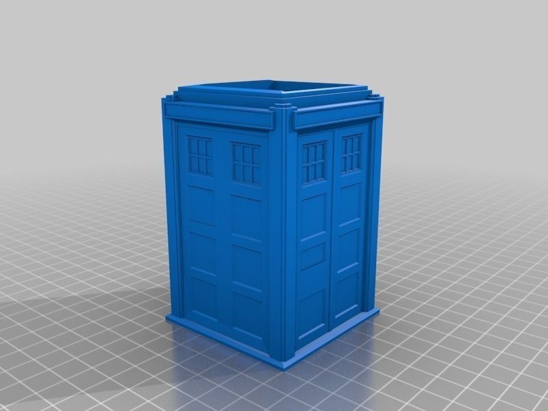 Tardis Pen Cup free 3D Model 3D printable STL - CGTrader.com