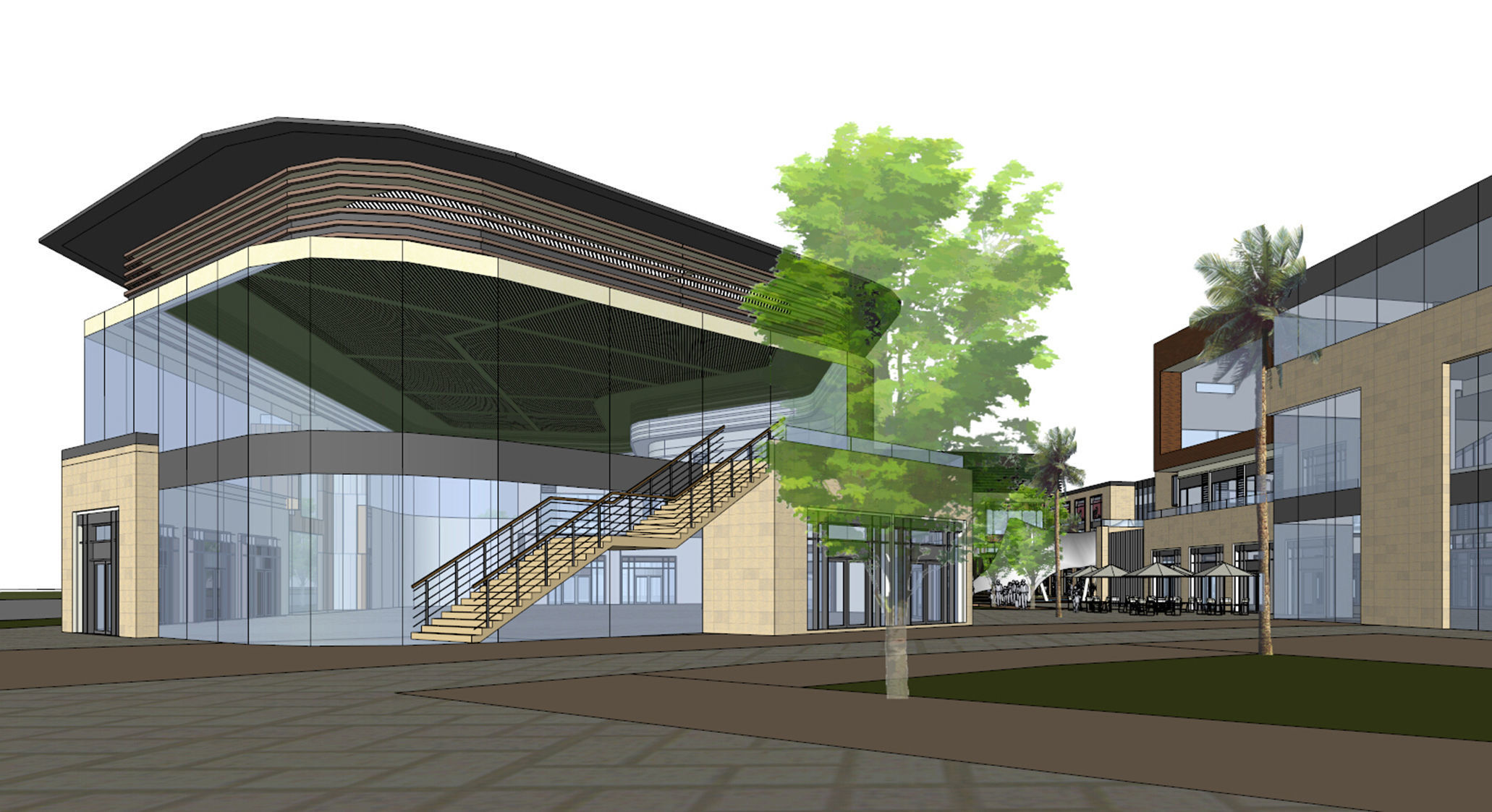 3D model big shopping mall VR / AR / low-poly | CGTrader