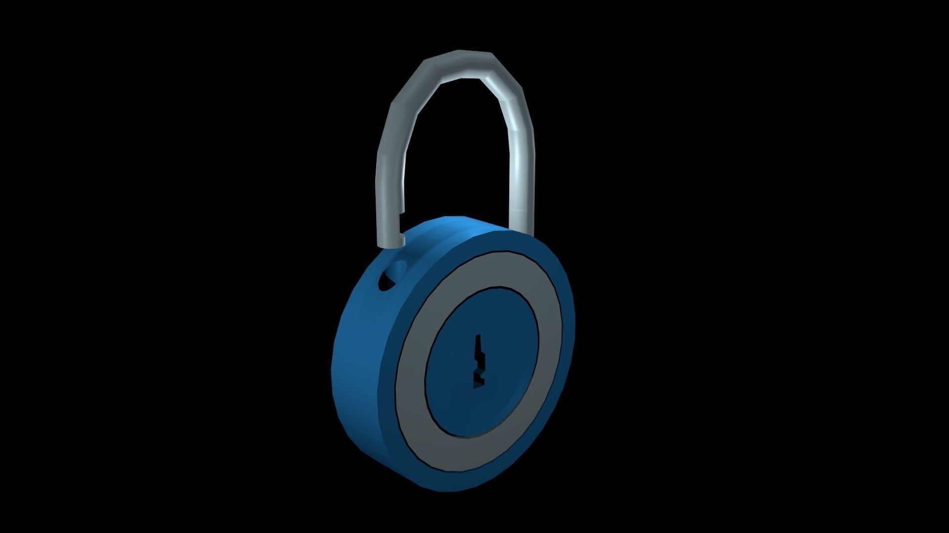 3D model Low poly round lock VR / AR / low-poly | CGTrader