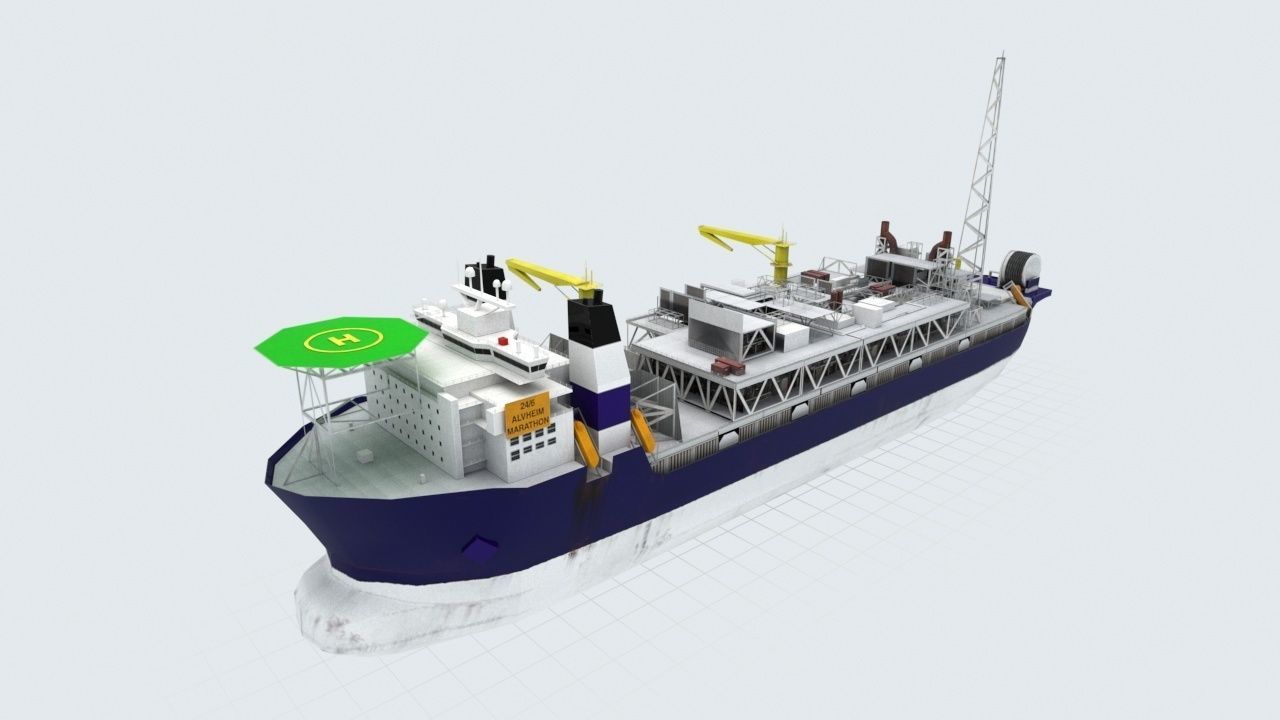 3D model FPSO Alvheim Offshore Oil Rig VR / AR / low-poly | CGTrader