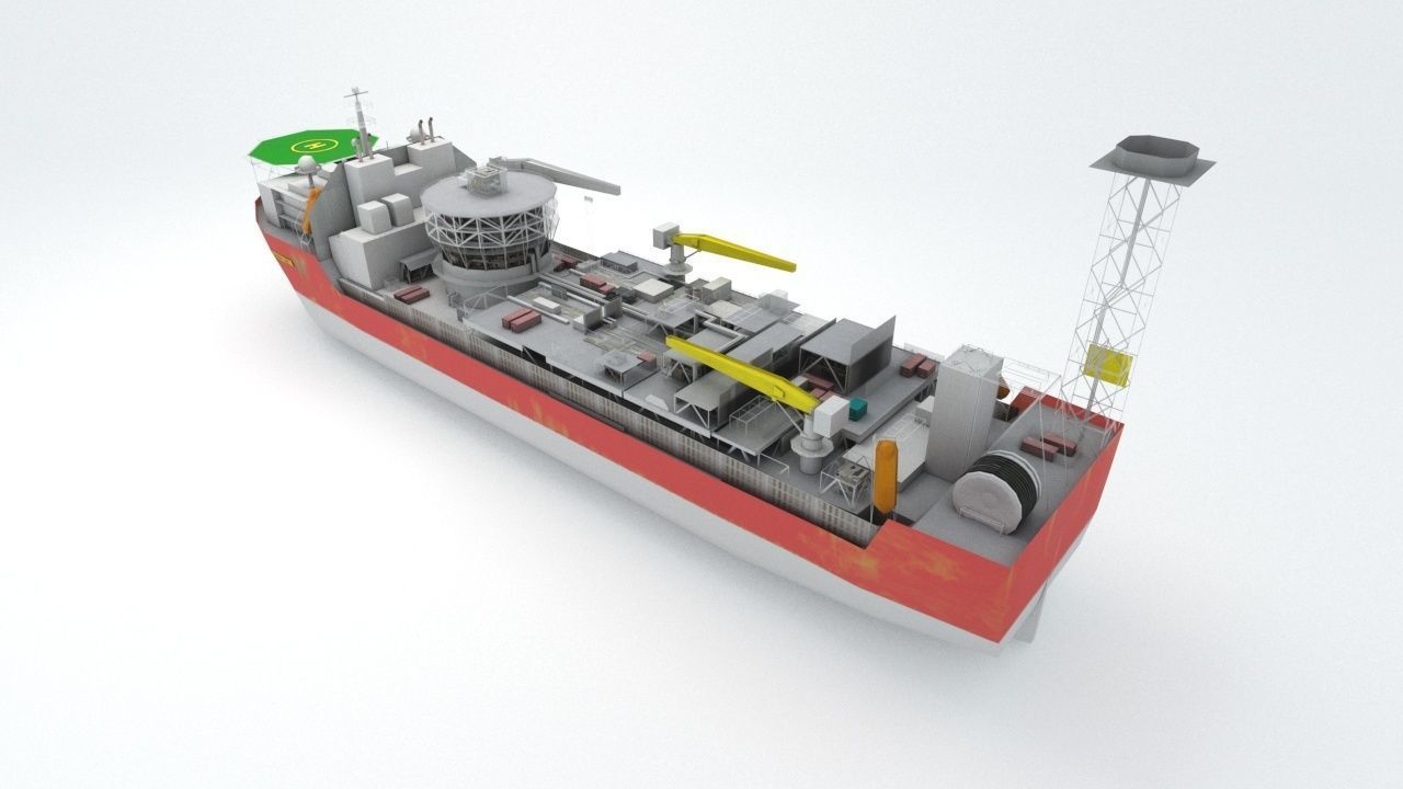 3D model FPSO Balder Offshore Oil Rig VR / AR / low-poly | CGTrader
