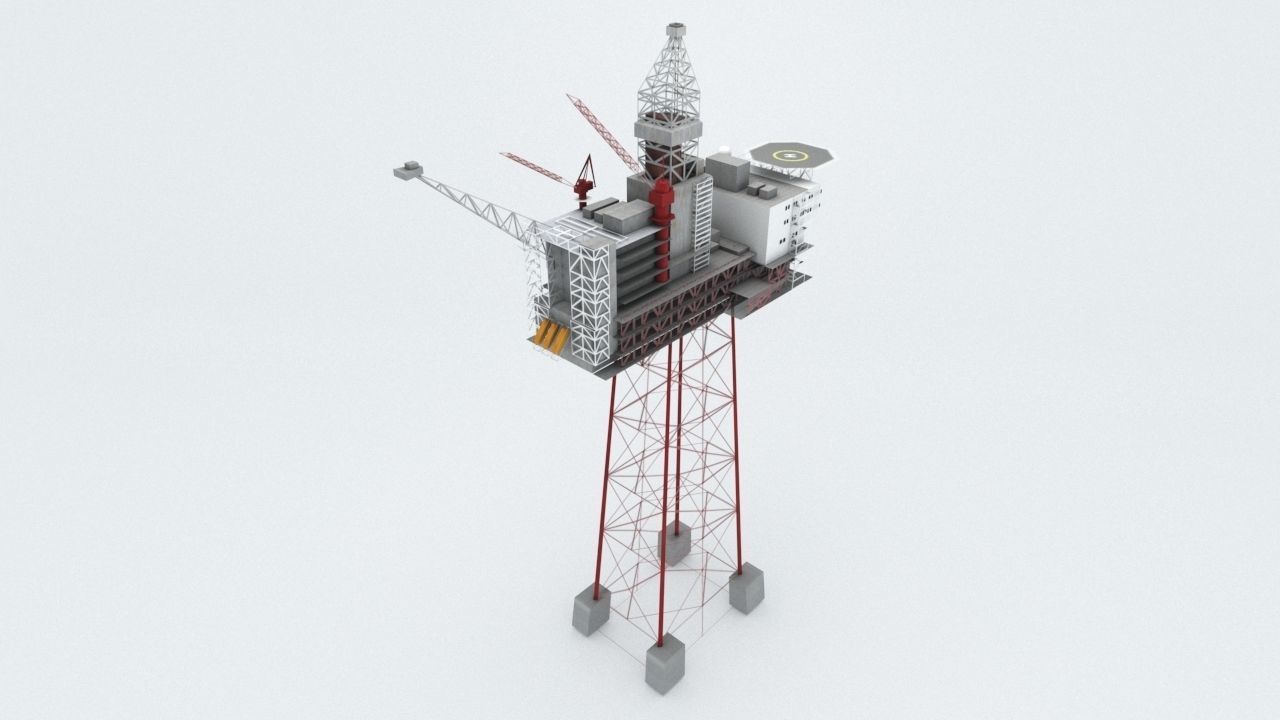 3D model Ringhorne Offshore Oil platform VR / AR / low-poly | CGTrader