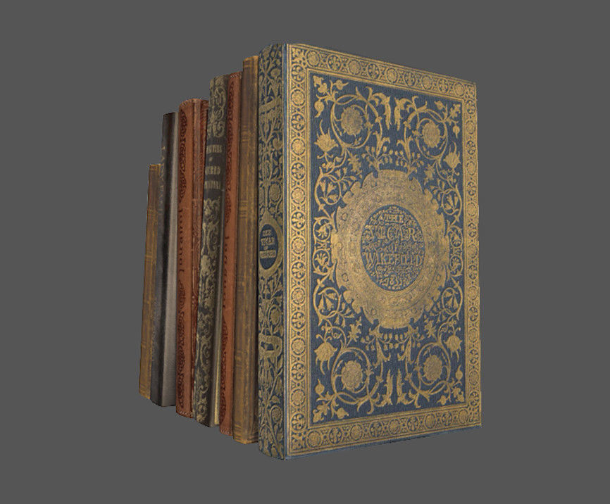 3D model Book set VR / AR / low-poly | CGTrader