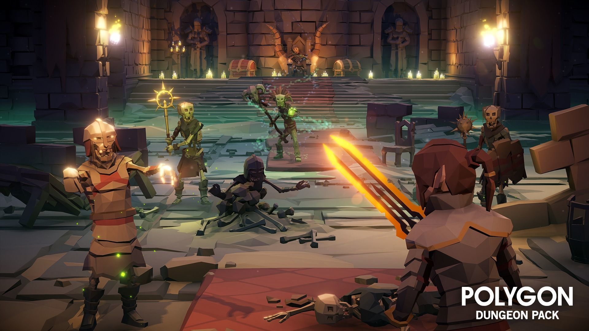 3D model POLYGON - Dungeon Pack VR / AR / low-poly rigged | CGTrader